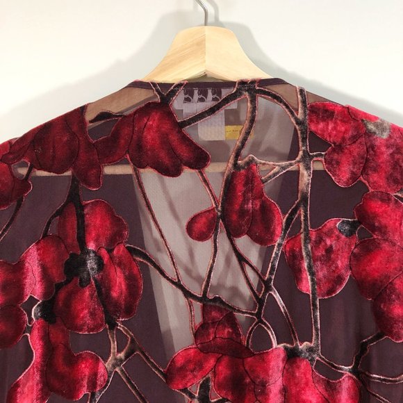 CCC | Sweaters | Vintage Ccc Boho 92s Silk Velvet Burnout Cropped ...